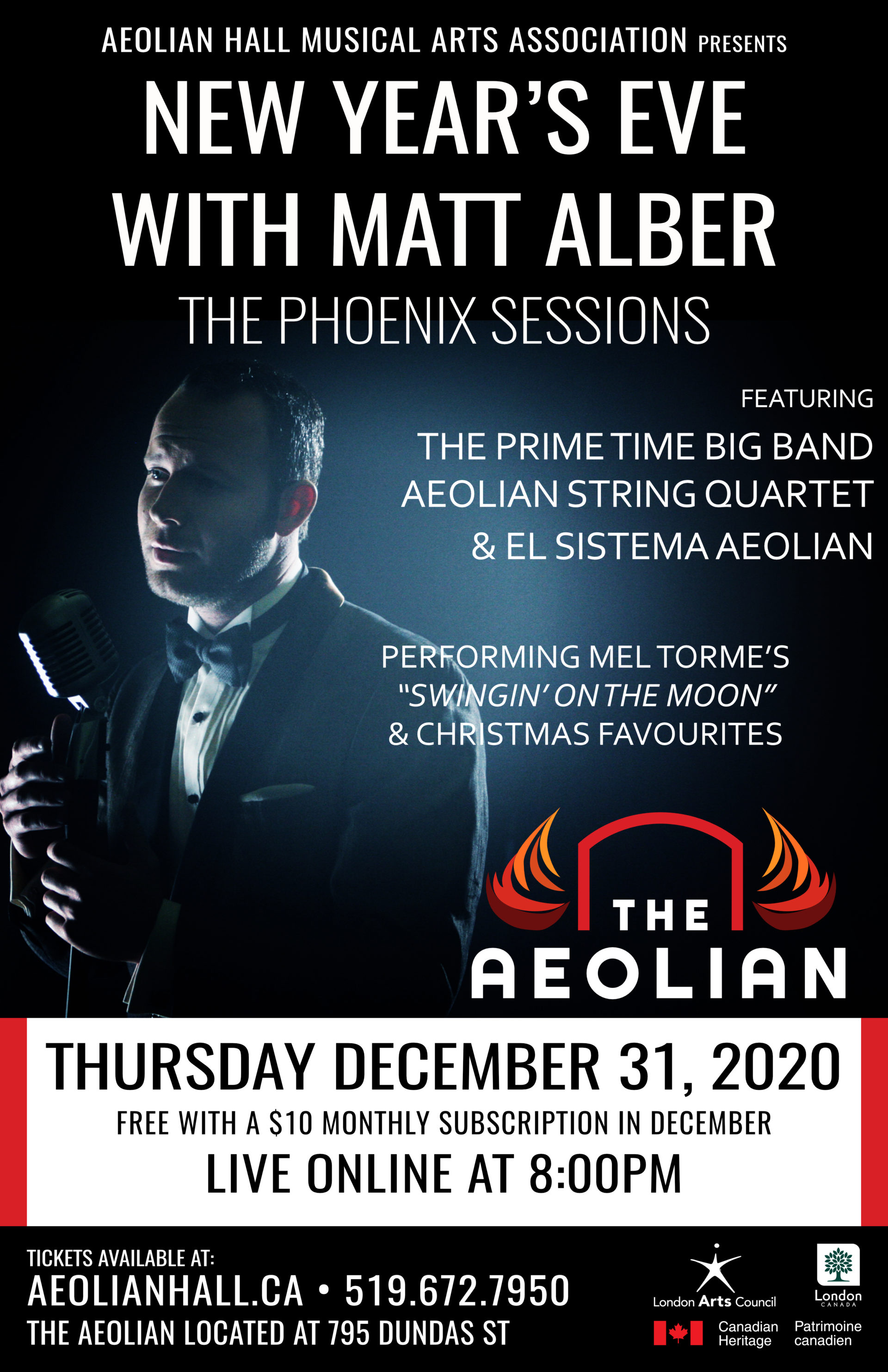New Year’s Eve with Matt Alber’s How High The Moon – The Aeolian Hall
