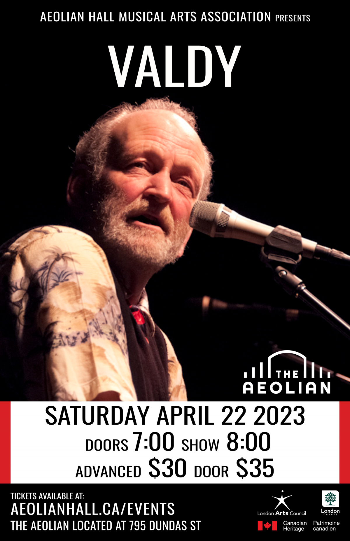 Valdy – The Aeolian Hall