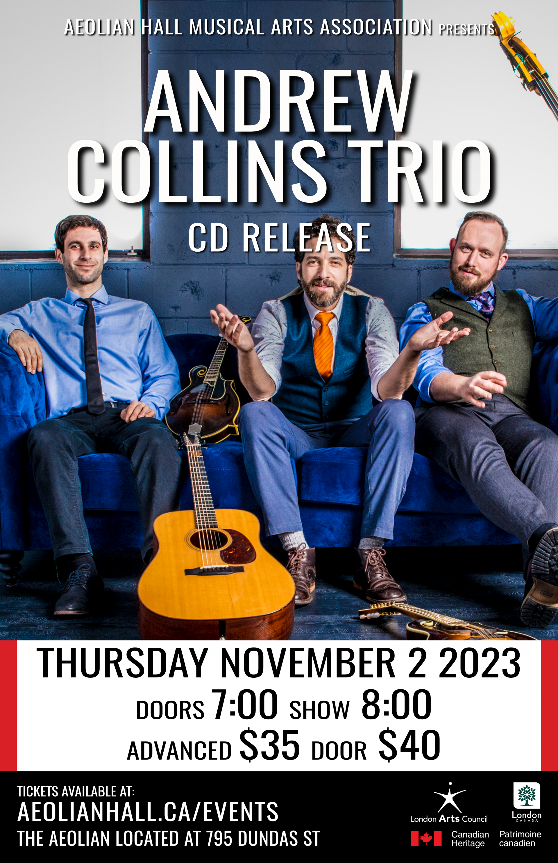 Andrew Collins Trio – CD Release – The Aeolian Hall