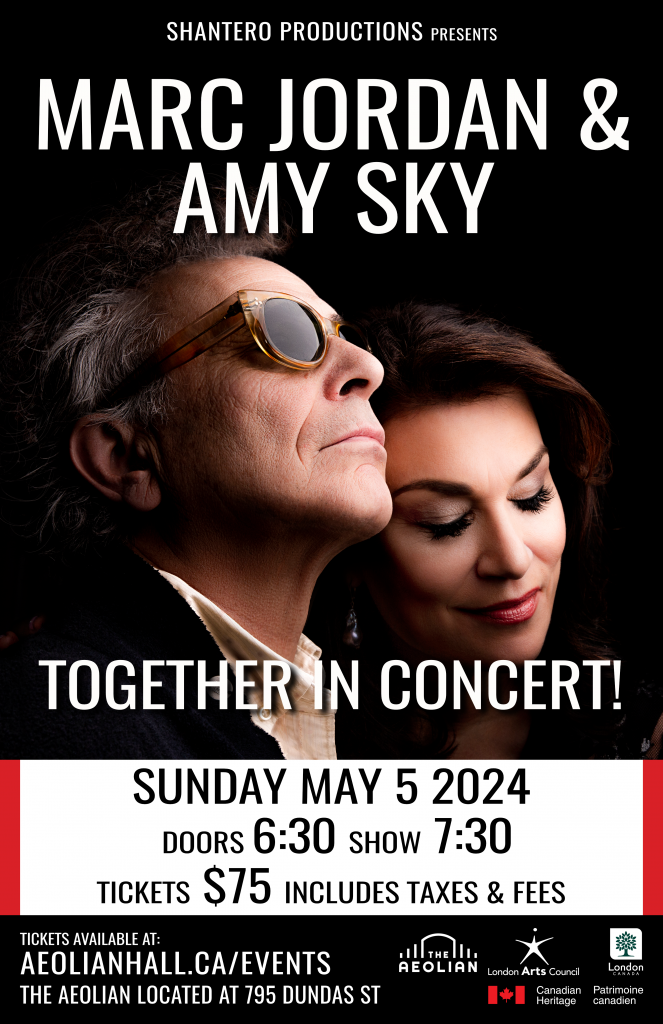 Shantero Productions Presents: Marc Jordan & Amy Sky – The Aeolian Hall